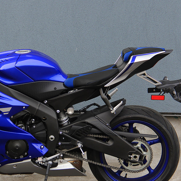 C.C. RIDER YZF R6 Front And Rear Seat Blue Ripple For YAMAHA YZFR6, 20 ...