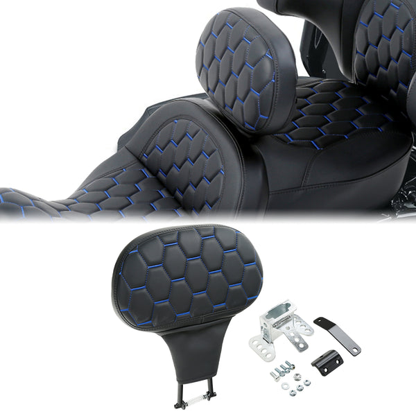 C.C. RIDER Rider Backrest 2 Up Seat Driver Backrest Pad For Harley Tou ...