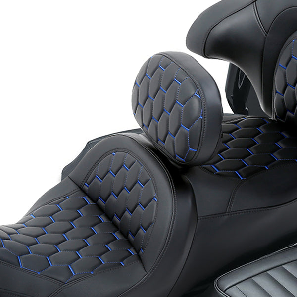 C.C. RIDER Rider Backrest 2 Up Seat Driver Backrest Pad For Harley Tou ...