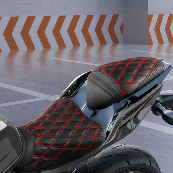 C.C. RIDER Ninja 400 Z400 Front And Rear Seat Fit For Kawasaki Black R ...