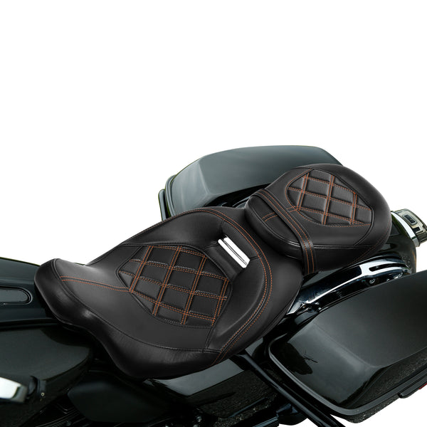 Gel Seat C.C. RIDER Touring Seat Two Piece 2 Up Seat Low Profile Drive ...
